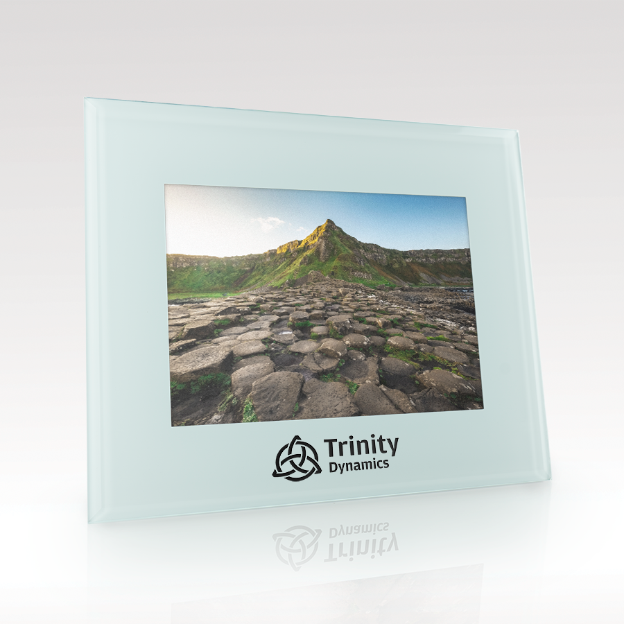 White Glass Photo Frame – VisionsAwards