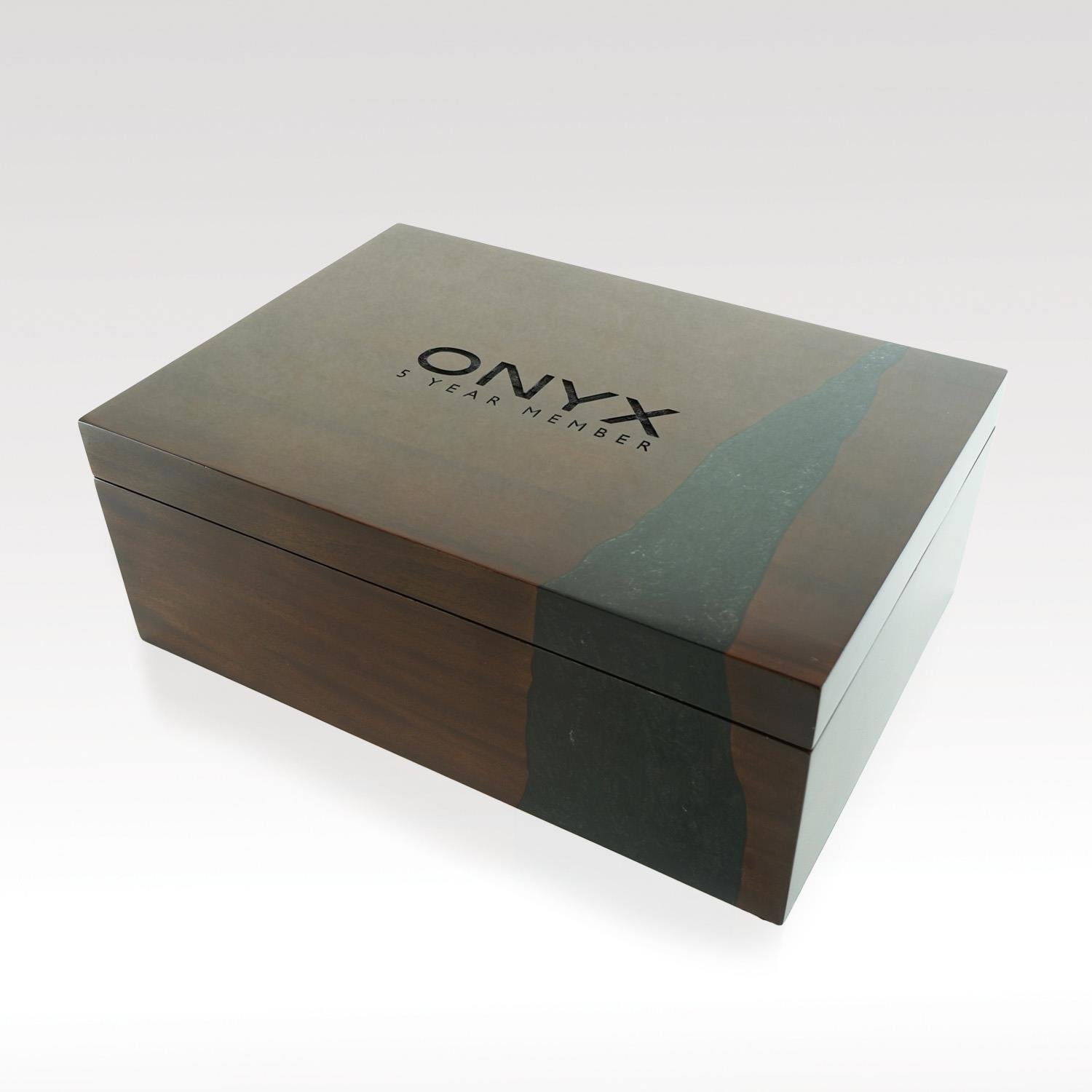 Mesa Well Mahogany Wood and Resin Box