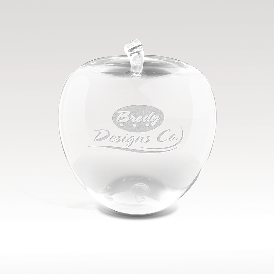 Crystal Apple Paperweight – VisionsAwards